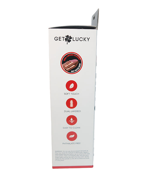 Get Lucky 12 Inch Real Skin Series Mega Man Realistic Dildo - The Happy ...